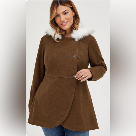 Jackets & Coats | Torrid Riding Coat Exclusive Outlander Fur Tweed ...